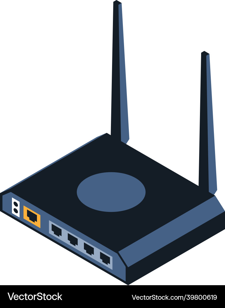 Router isometric icon Royalty Free Vector Image