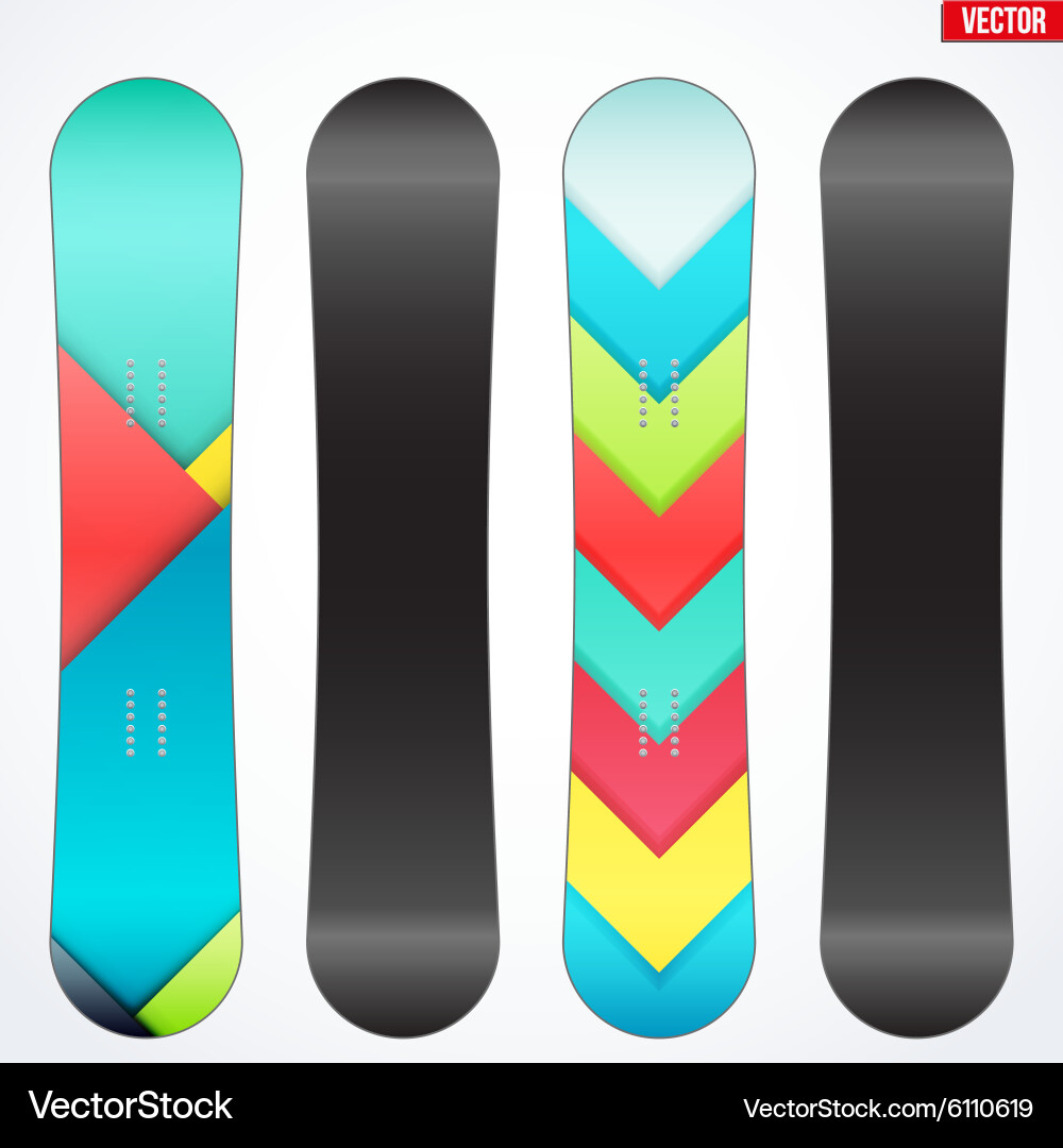 Snowboard sample symbols for design Royalty Free Vector
