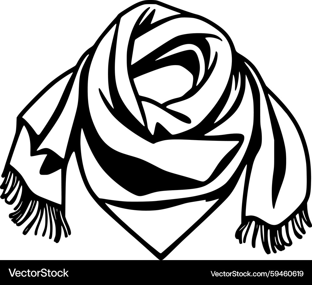 Sophisticated Silk Scarf Royalty Free Vector Image