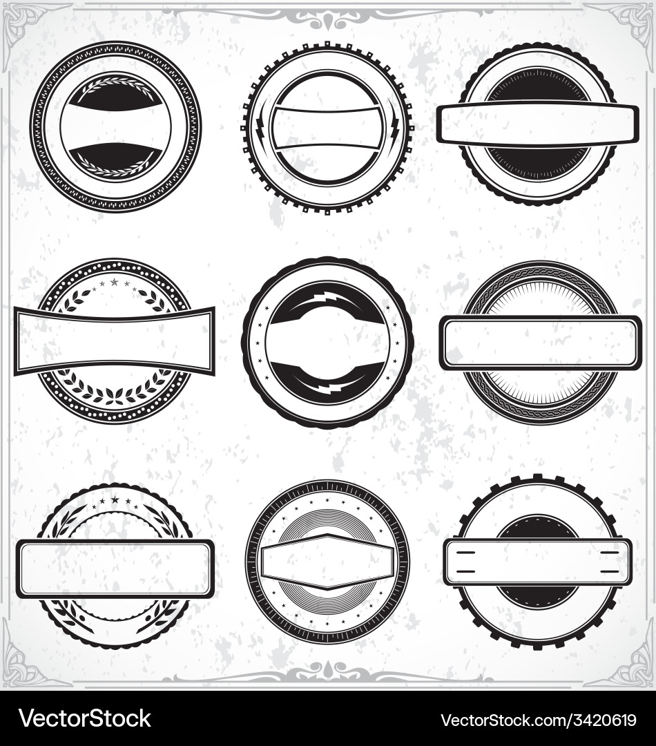 Vintage Badge Collection Royalty Free Vector Image