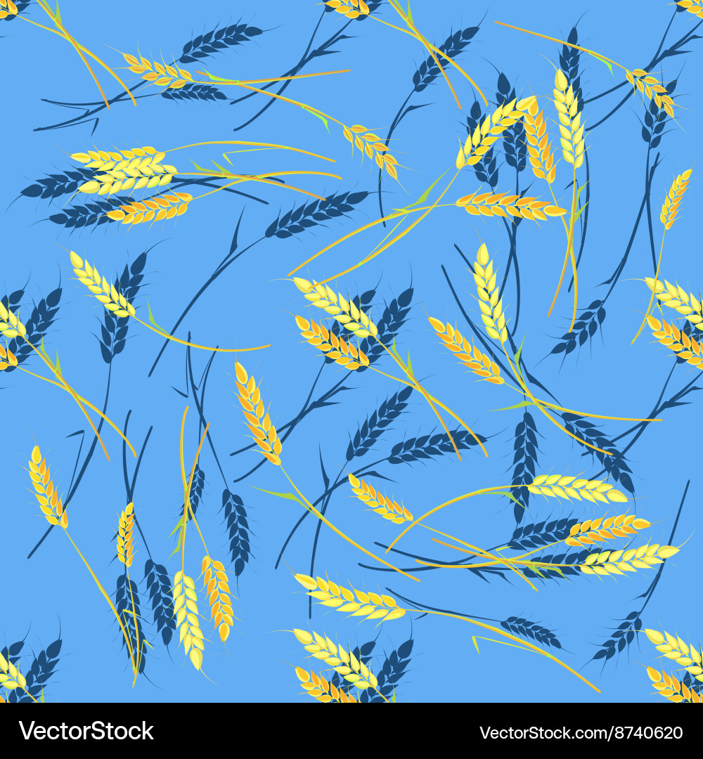 Agriculture grain sheaf of wheat Royalty Free Vector Image
