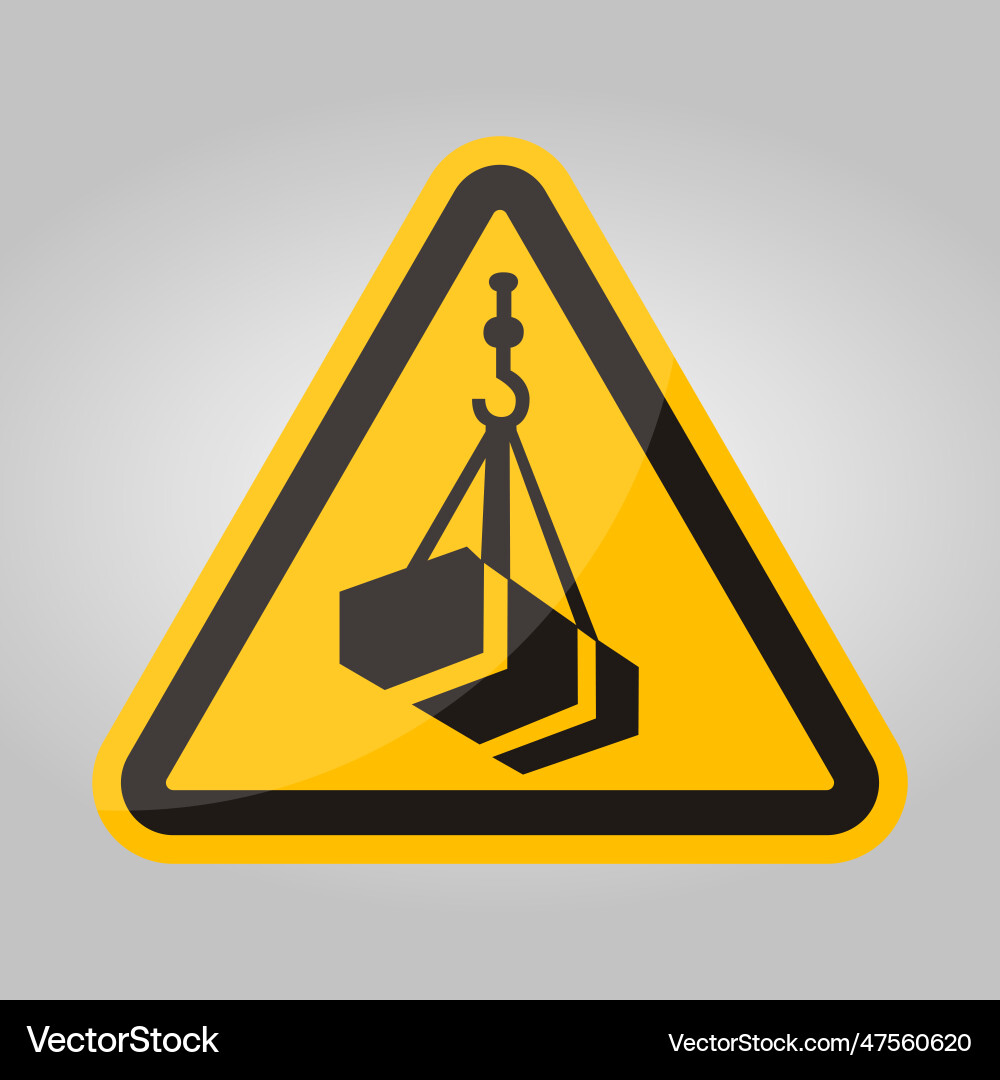 Beware overhead load symbol isolate on white Vector Image