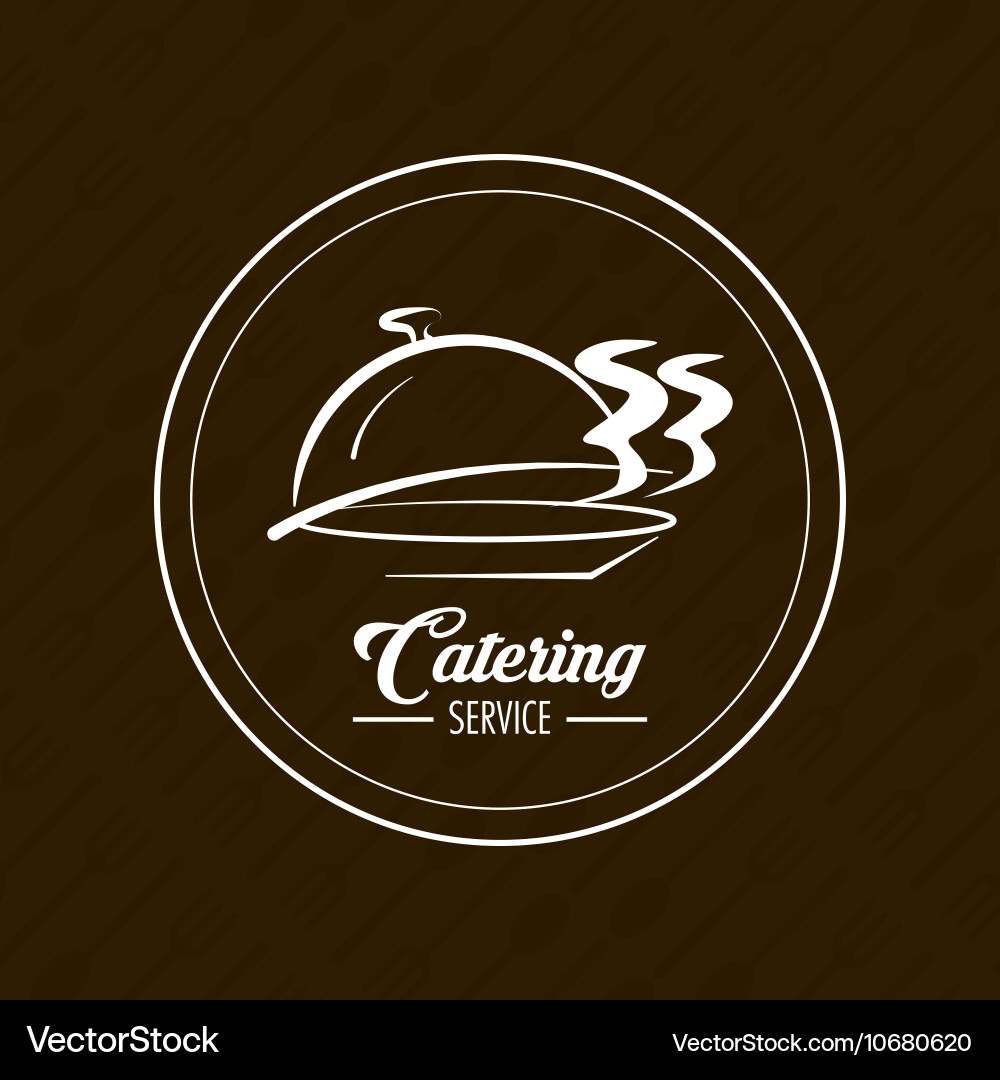 Catering-Service Restaurant und Menü-Design Vektorbild