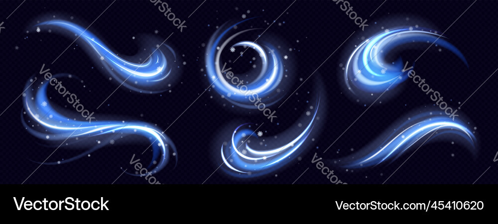 Cold winter light effect swirl bright twinkle line