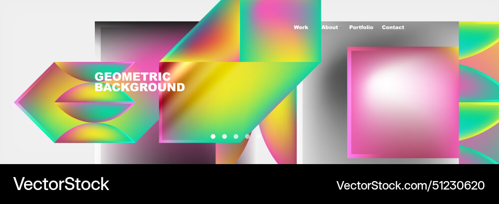 Colorful gradients with abstract geometric shapes Vector Image