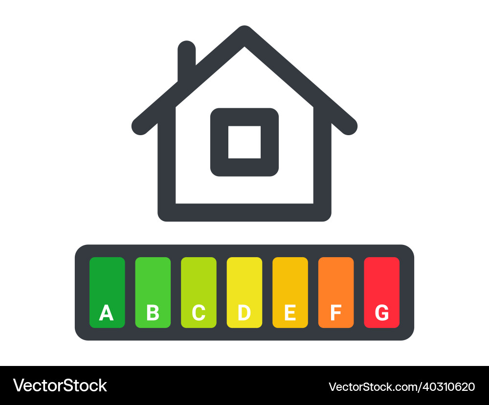 Energy efficiency rating Royalty Free Vector Image