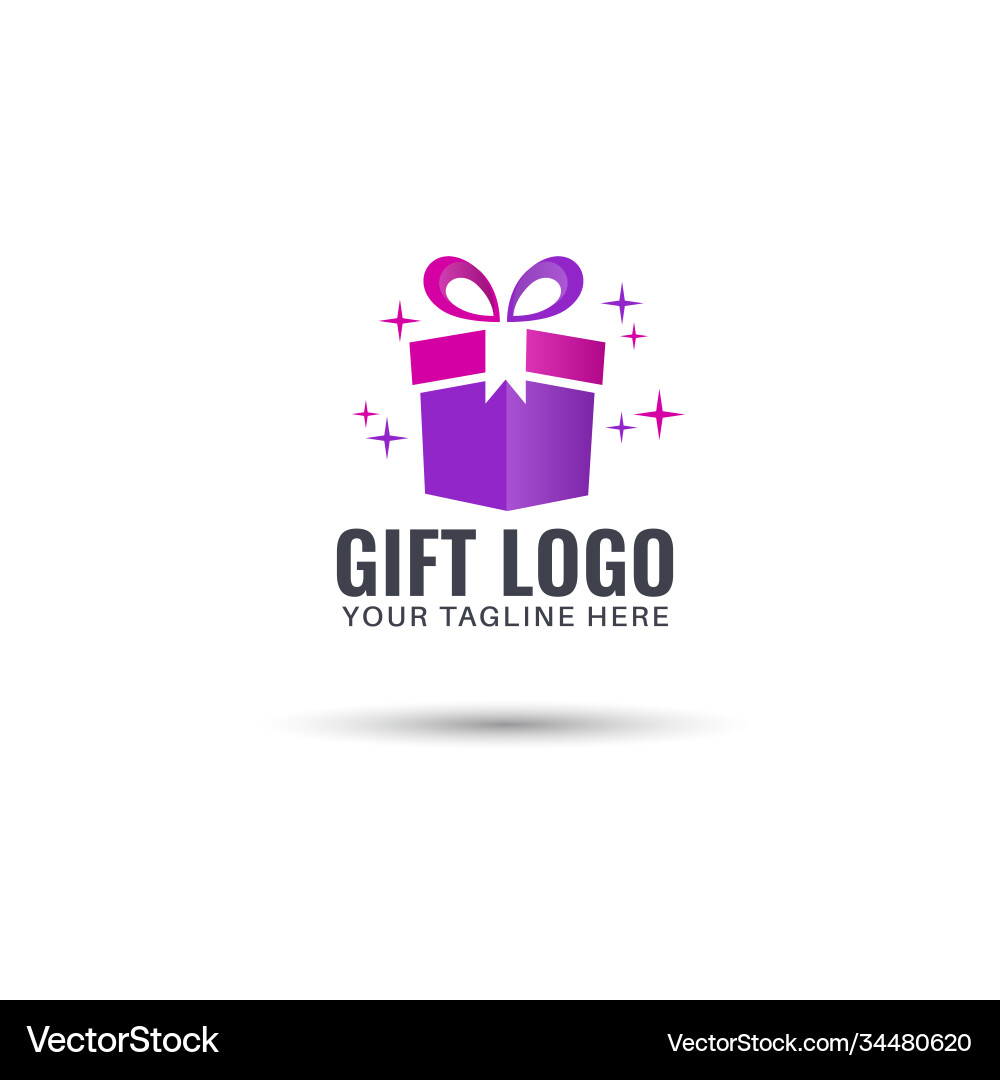 Gift shop logo design Royalty Free Vector Image