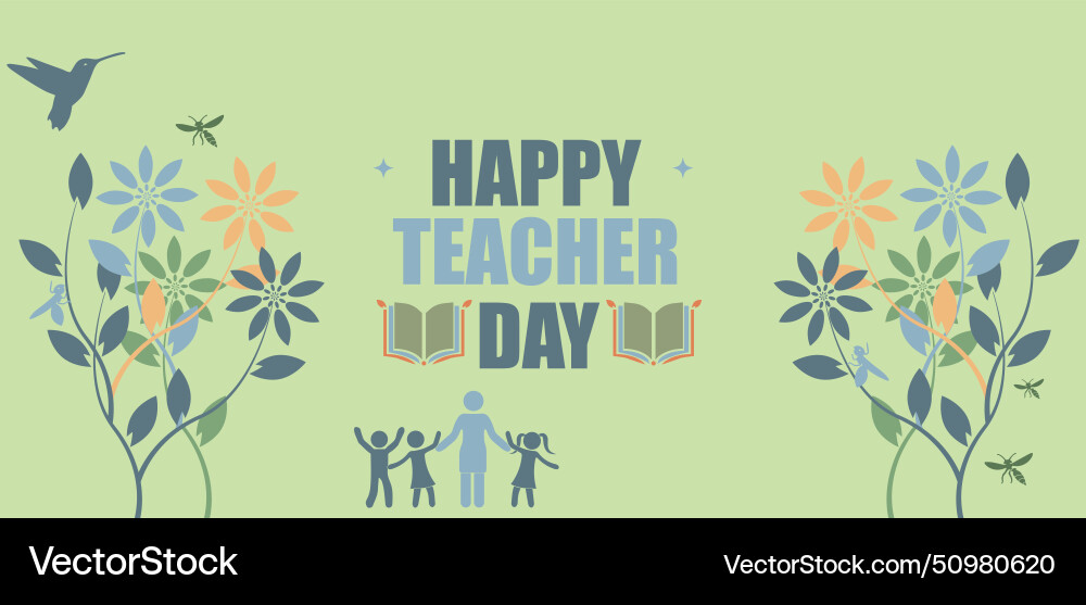 Honoring educators with gorgeous artwork Vector Image