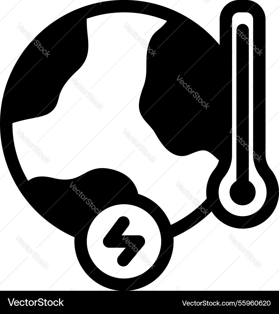 Icon semi solid geothermal energy Royalty Free Vector Image