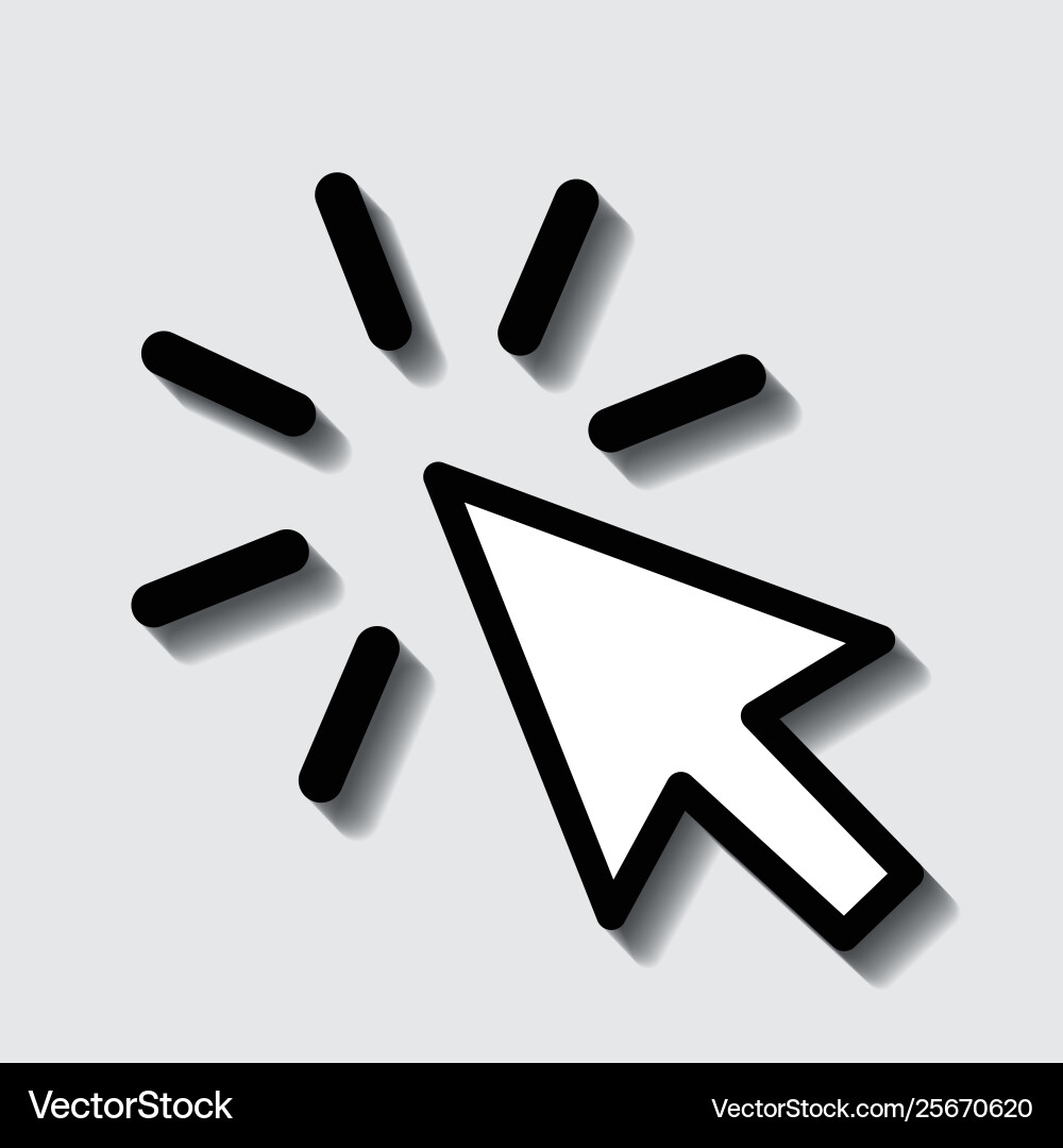 Mouse cursor symbol - arrow click pointer isolated