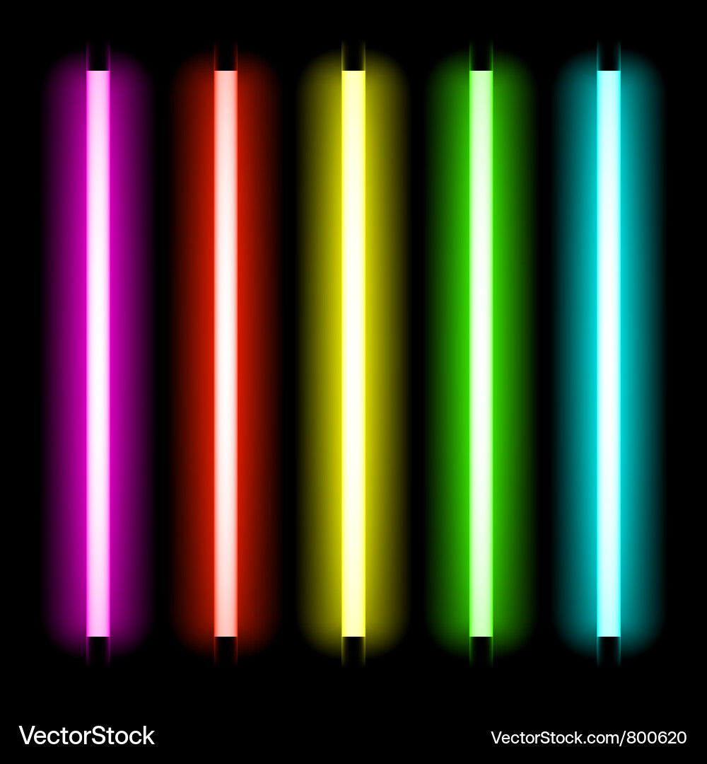 Neon tube light Royalty Free Vector Image - VectorStock