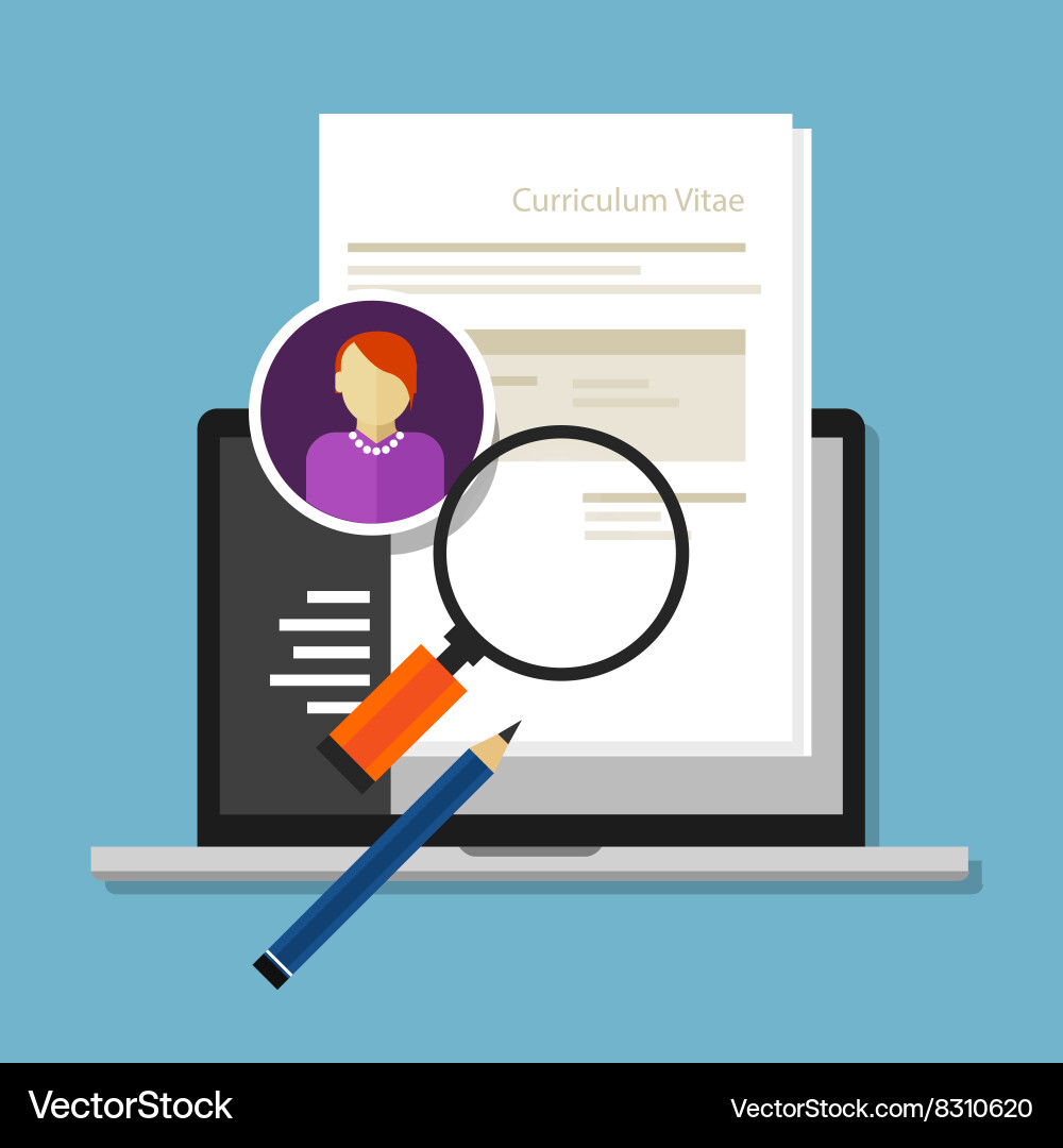 Resume and CV Job Application Royalty Free Vector Image