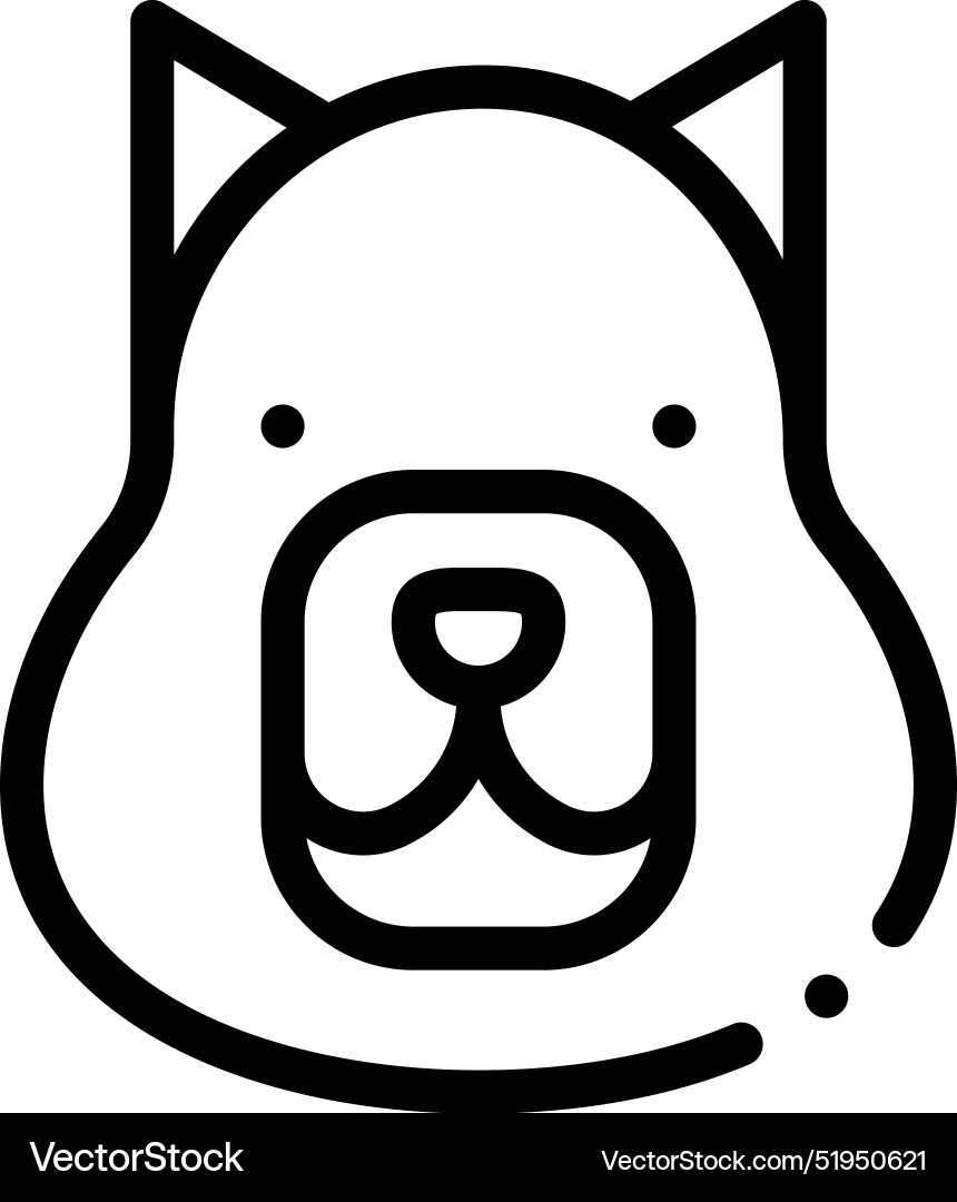 Capybara icon thin linear style design isolated Vector Image
