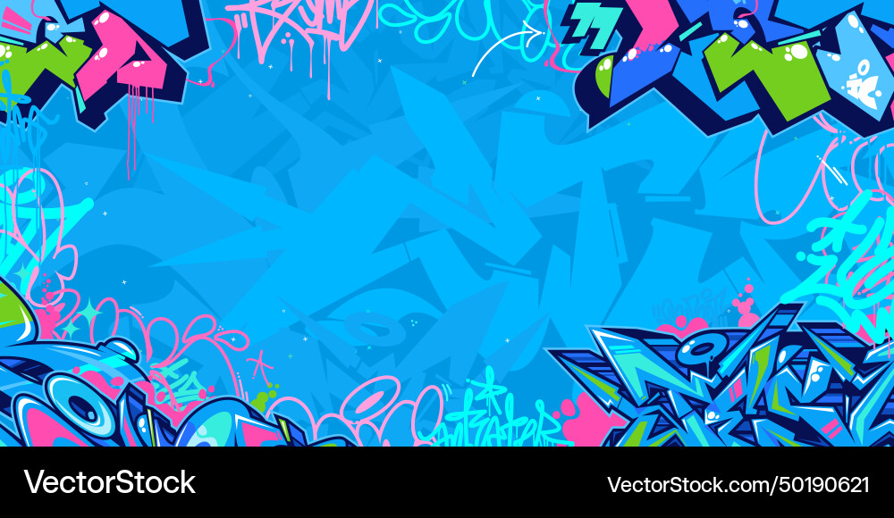 Colorful modern abstract urban style hiphop Vector Image