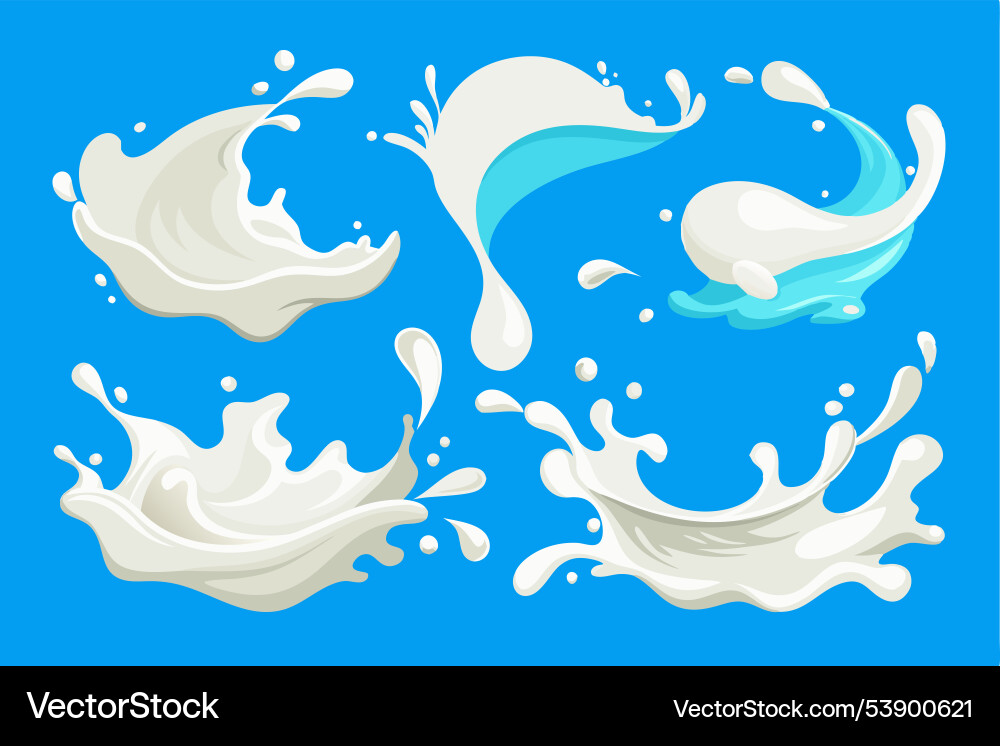 Creative milk splash art Royalty Free Vector Image