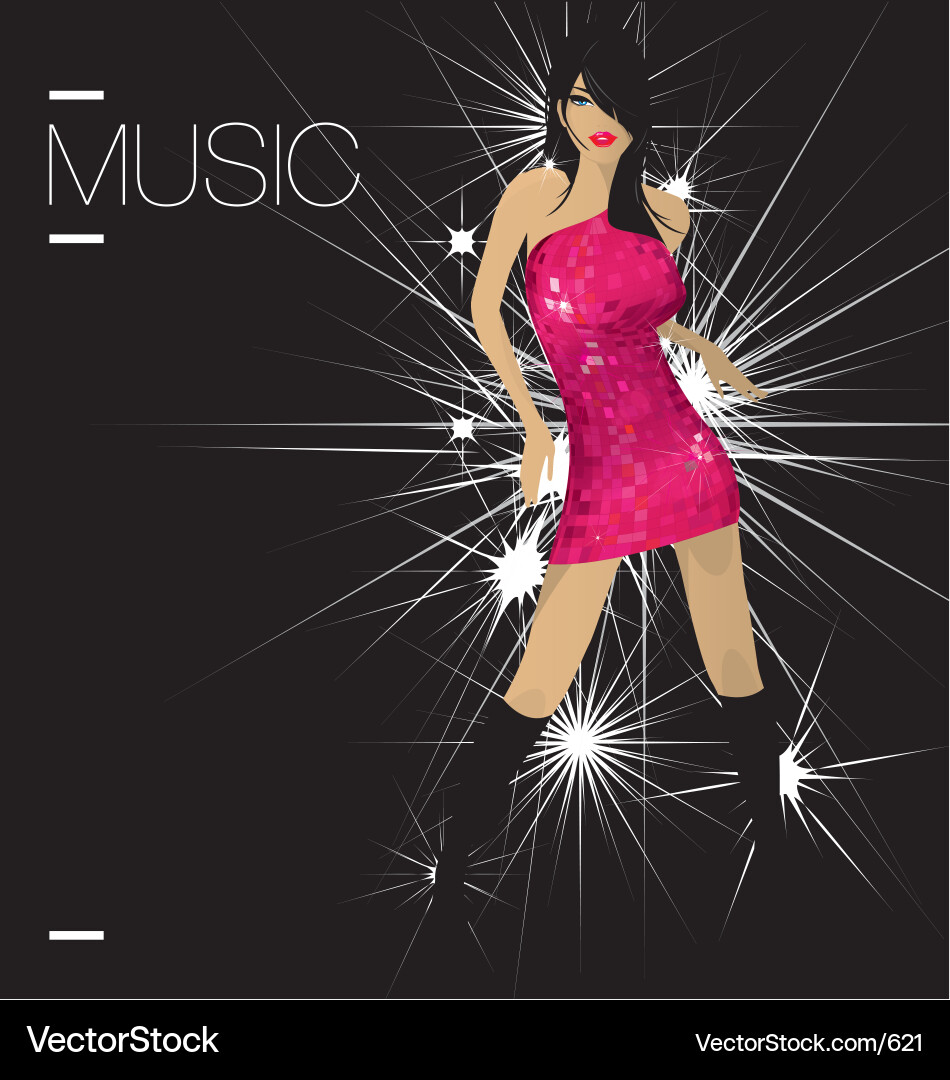 Dancerfloor diva Royalty Free Vector Image - VectorStock