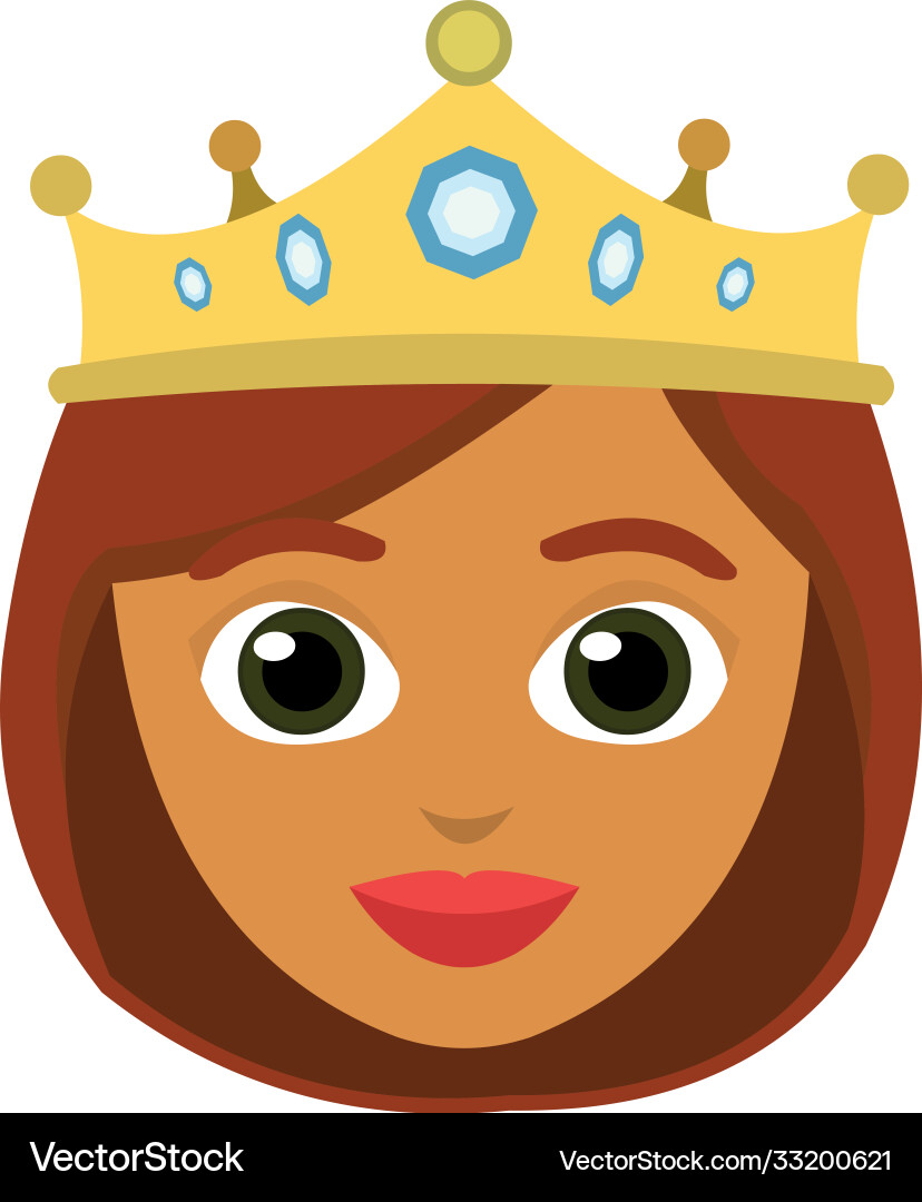 Face queen cartoon Royalty Free Vector Image - VectorStock