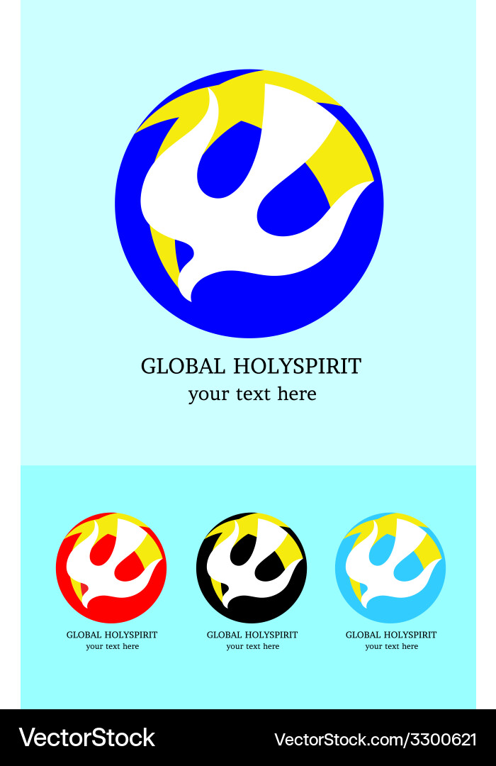 Global holyspirit logo Royalty Free Vector Image