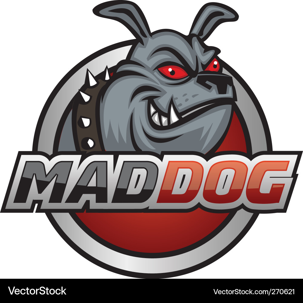 Mad dog Royalty Free Vector Image - VectorStock