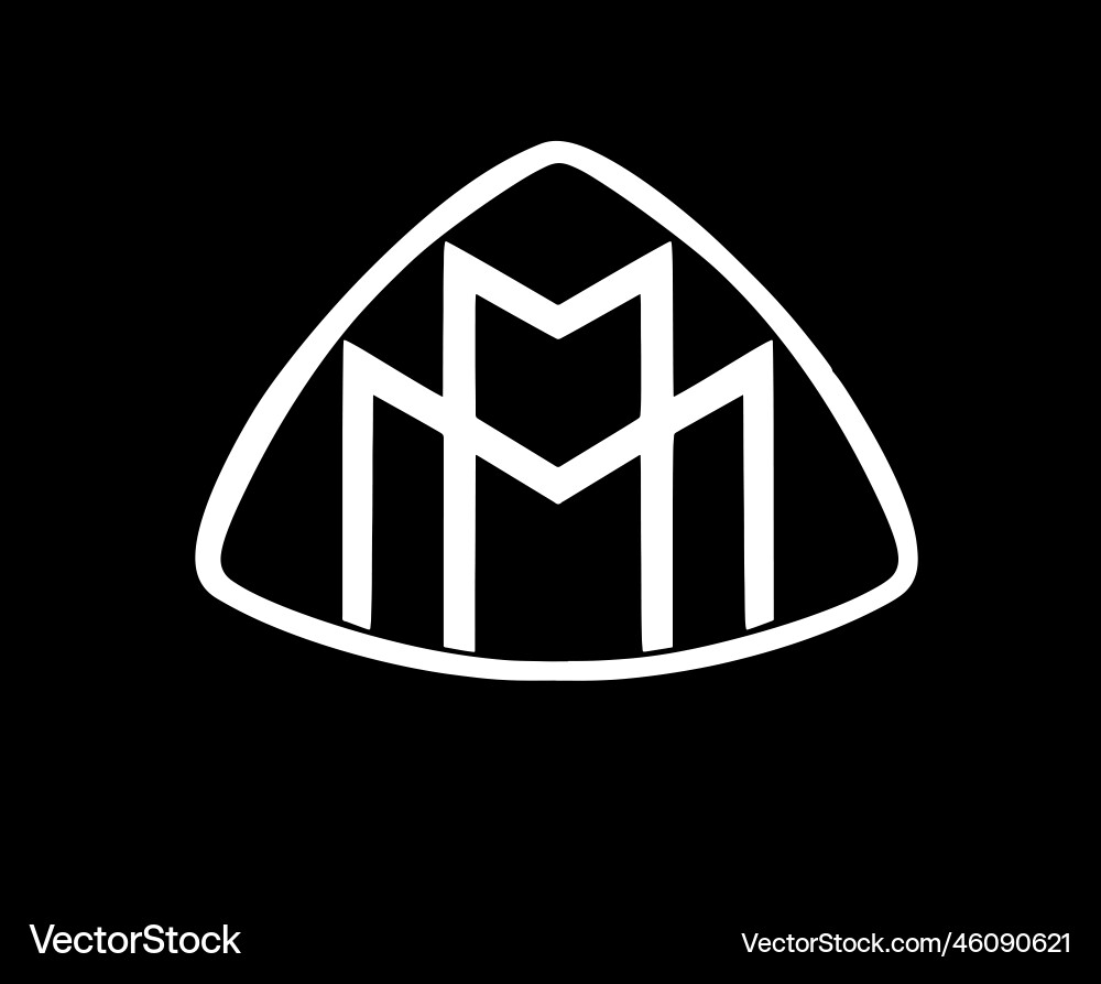 Maybach brand logo symbol white design german car Vector Image