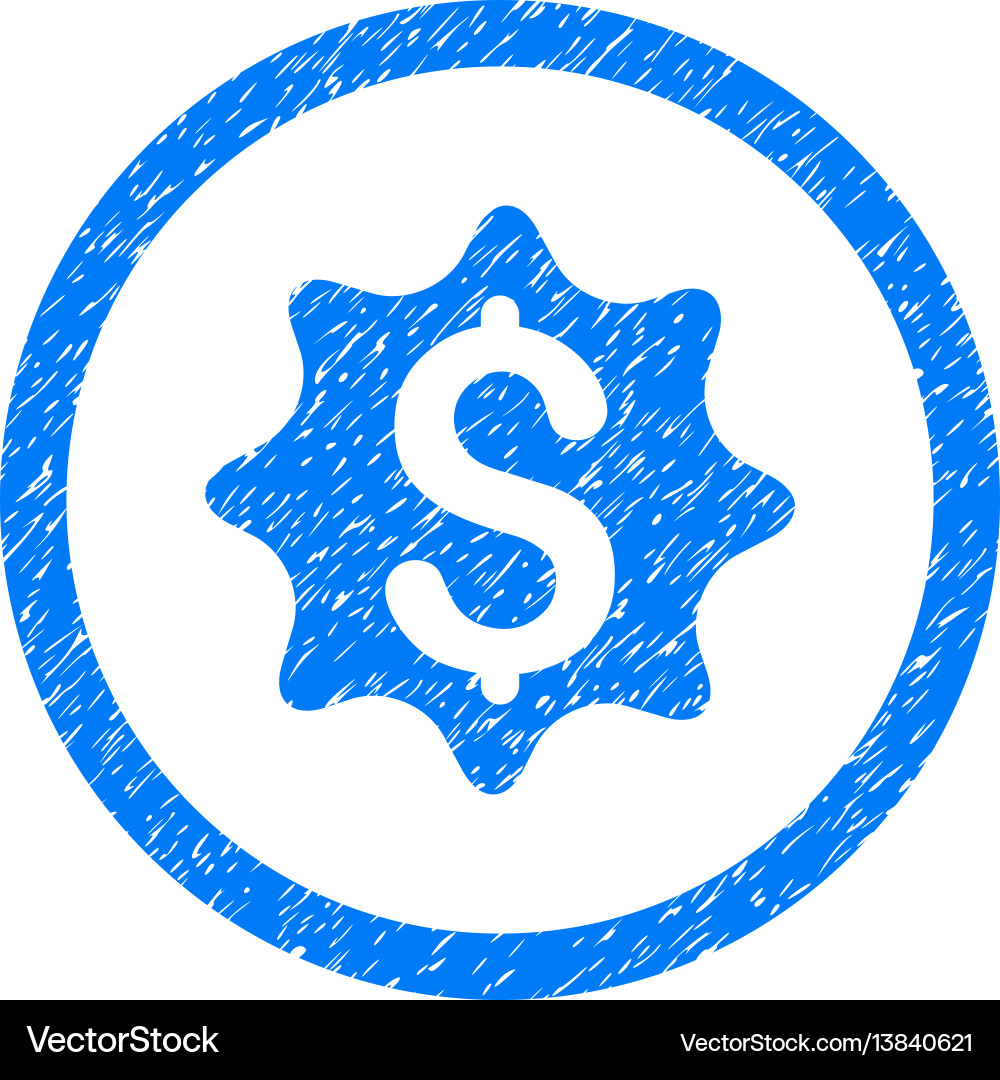 Money award rounded grainy icon Royalty Free Vector Image