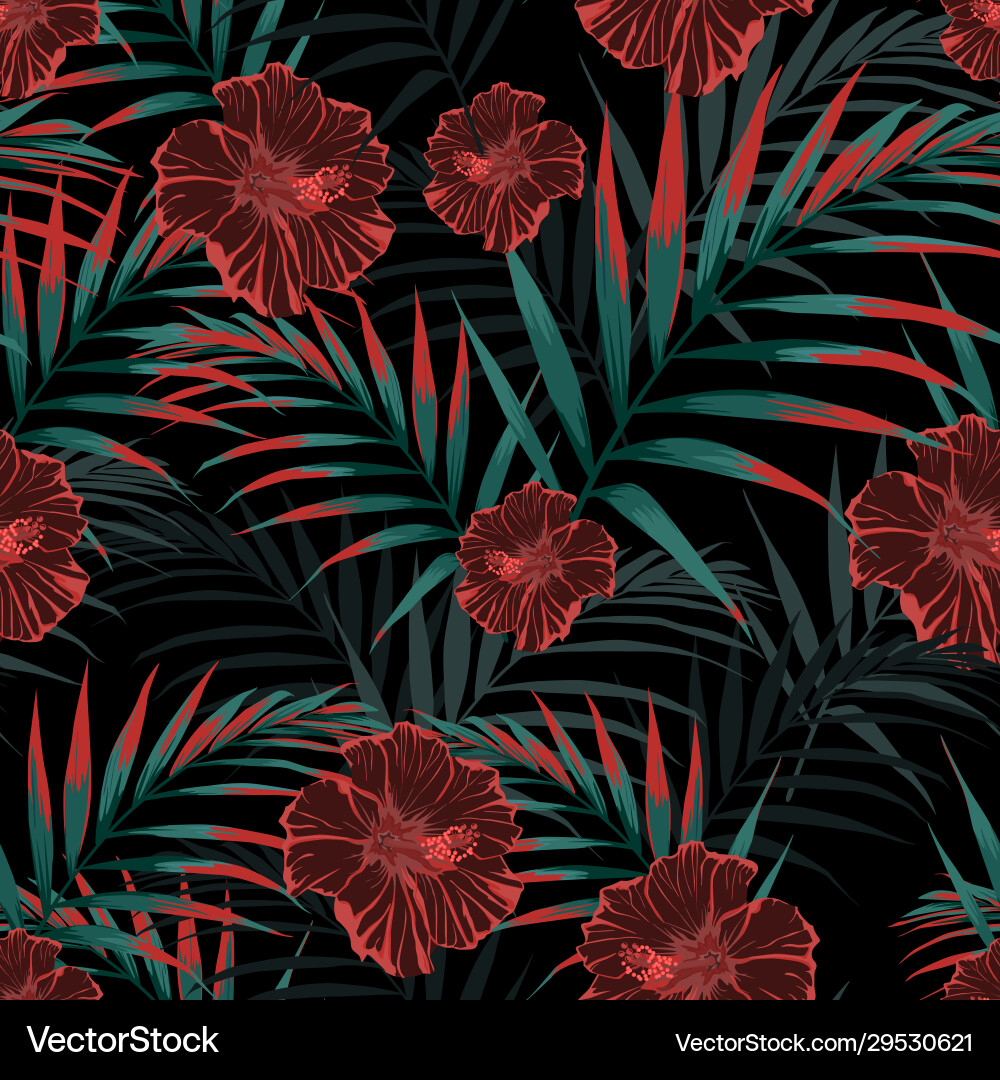 Seamless tropical pattern Royalty Free Vector Image