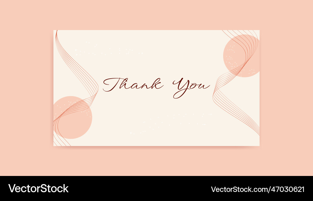 Thank you card template Royalty Free Vector Image