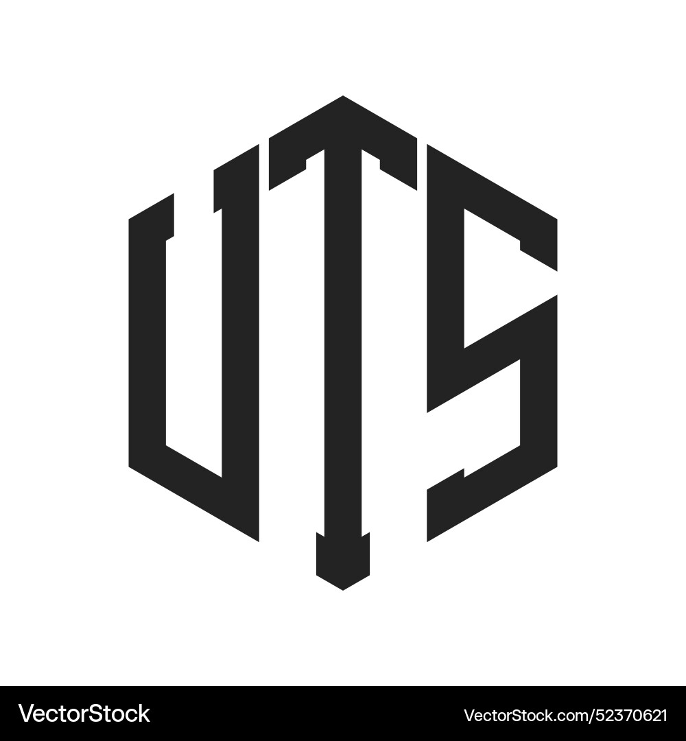 Uts logo design initial letter monogram Royalty Free Vector