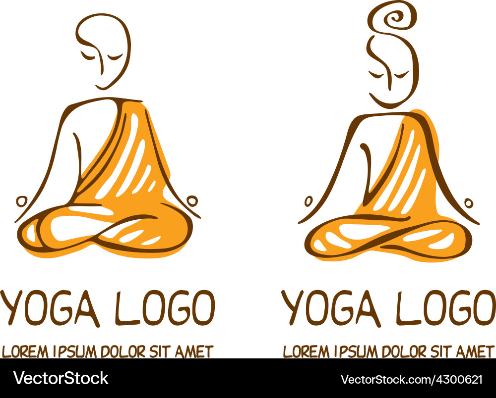 Yoga logo Royalty Free Vector Image - VectorStock