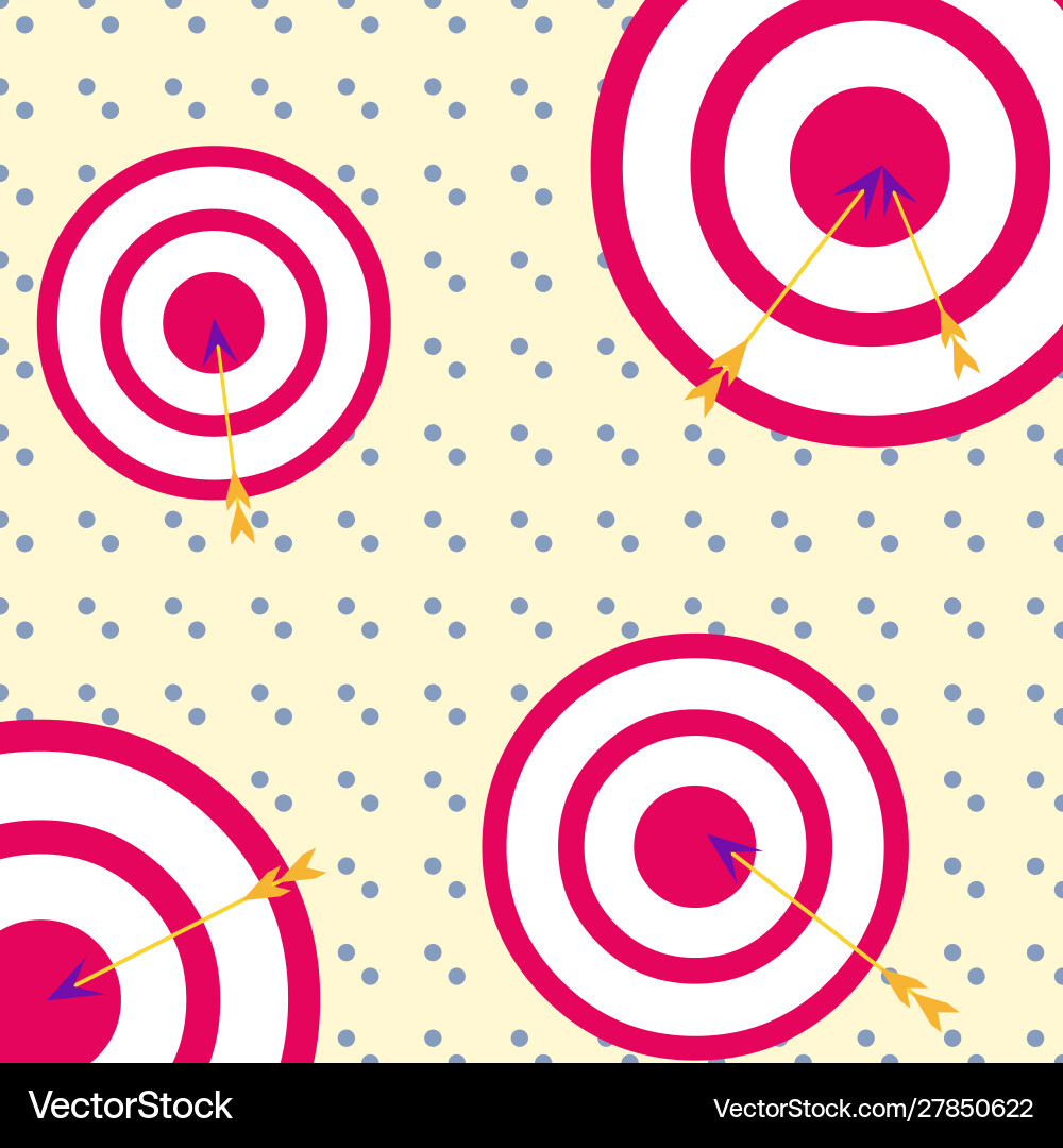 Arrow and target inside asymmetrical shaped form Vector Image