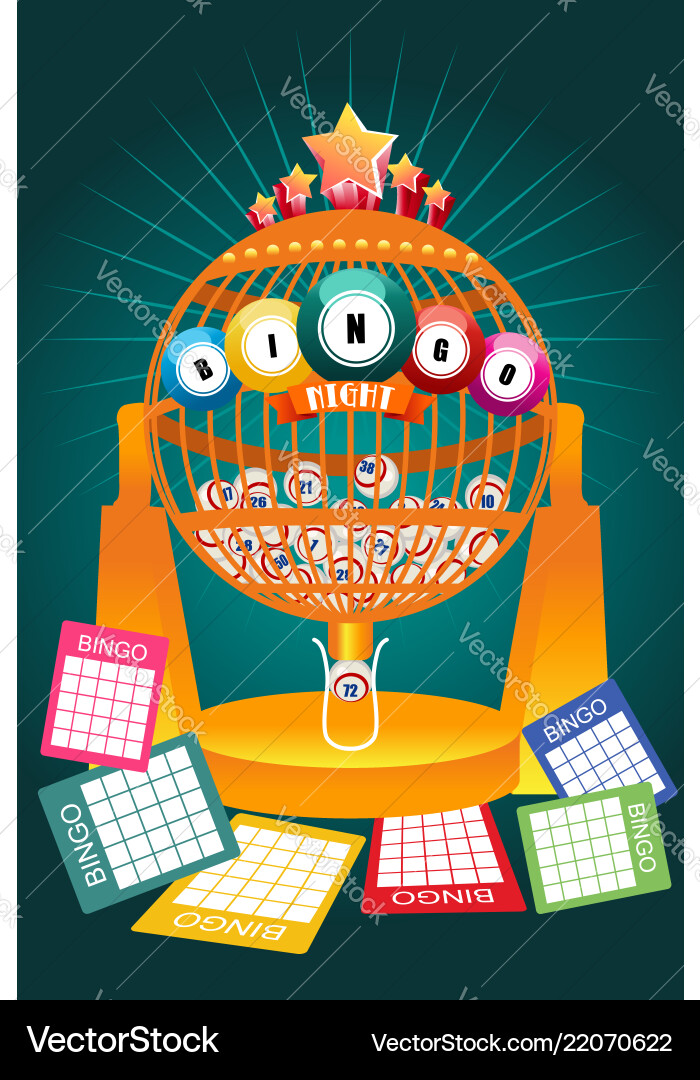 Bingo night game poster Royalty Free Vector Image