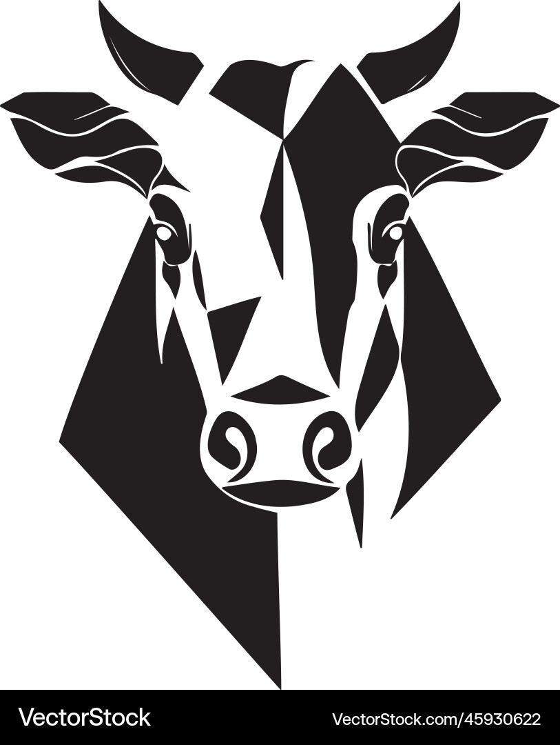 Black angus logo design template cow bull Vector Image