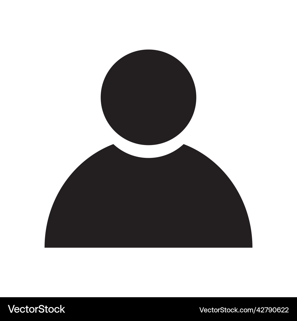 Black user solid icon Royalty Free Vector Image