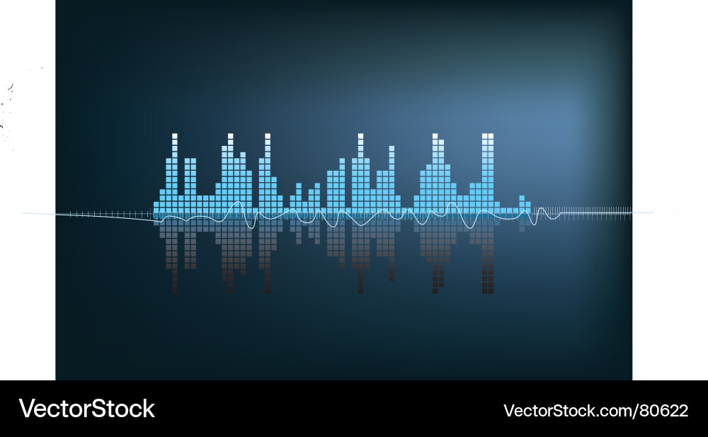 Digital Sound Wave Royalty Free Vector Image - VectorStock