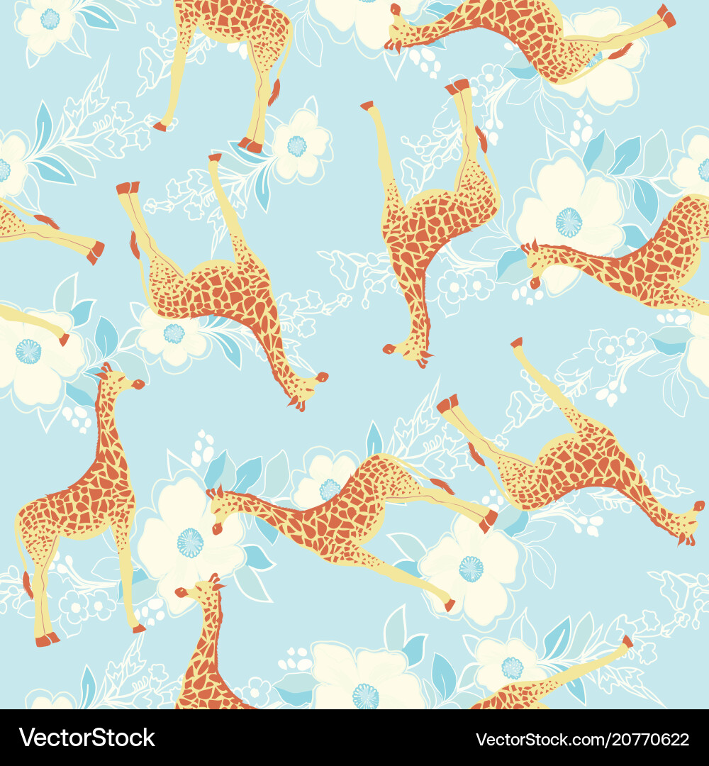 Giraffe pattern Royalty Free Vector Image - VectorStock
