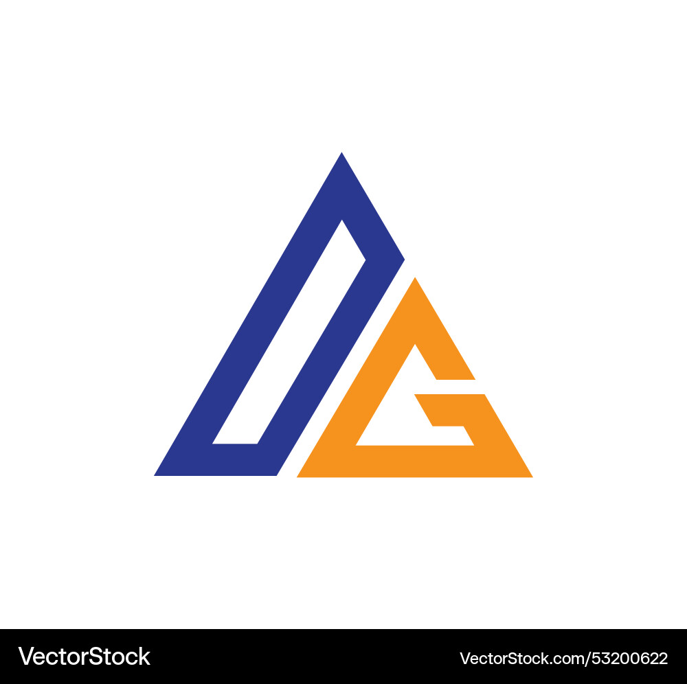 Initial dg letter logo template Royalty Free Vector Image