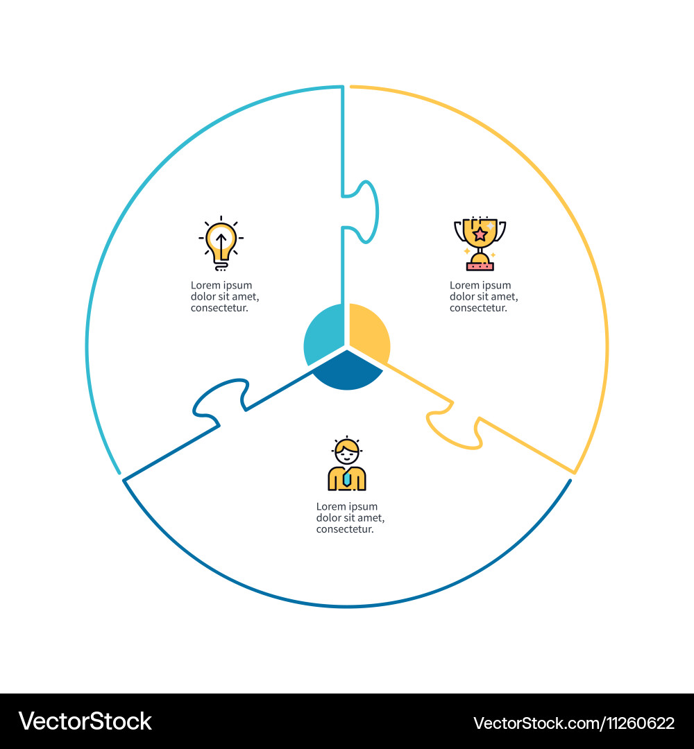 Linear infographic minimalistic chart diagram Vector Image