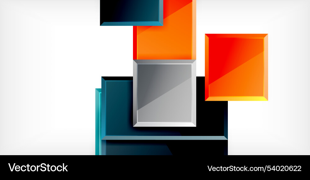 Square shape color abstract geometry Royalty Free Vector