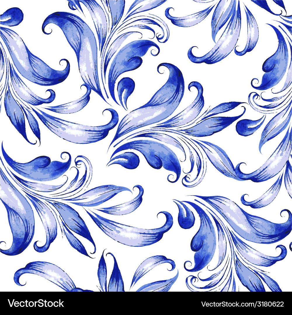 Watercolor Floral Pattern Royalty Free Vector Image