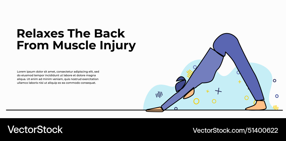 Woman stretching her body modern Royalty Free Vector Image