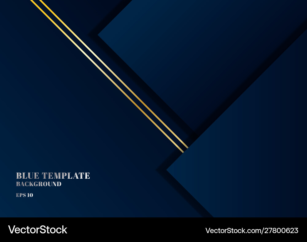 Abstract template dark blue background geometric Vector Image