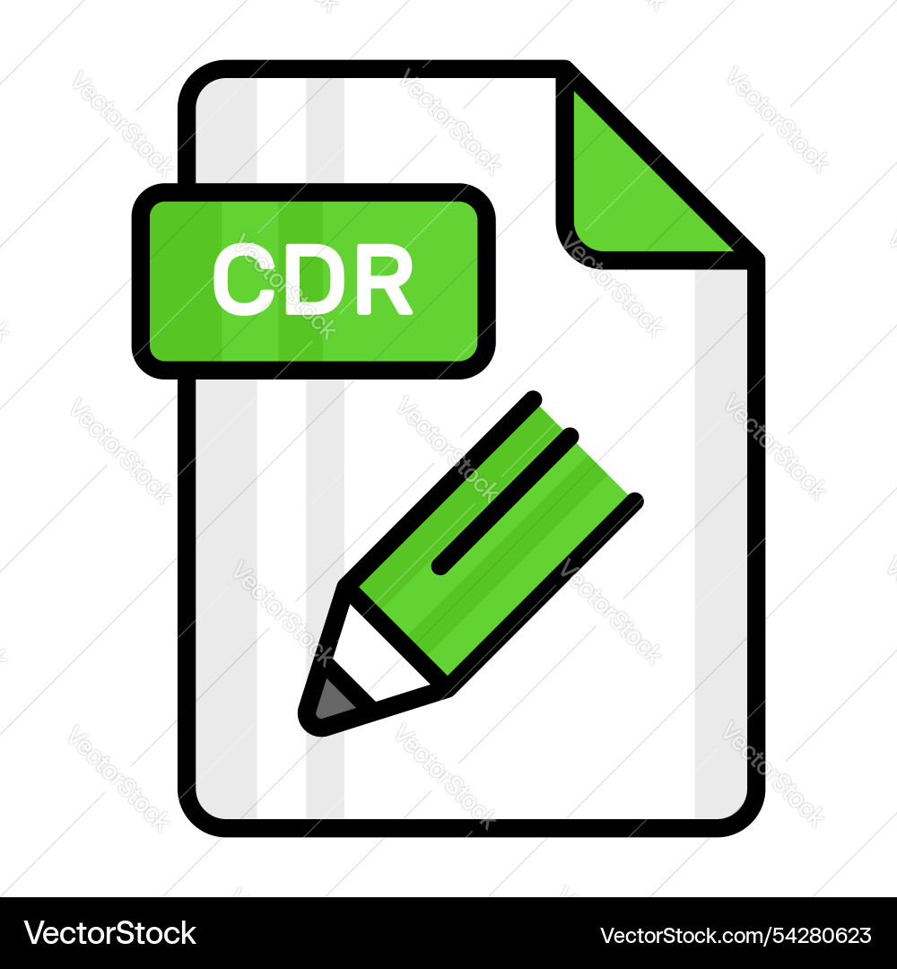 An amazing icon of cdr file editable design Vector Image