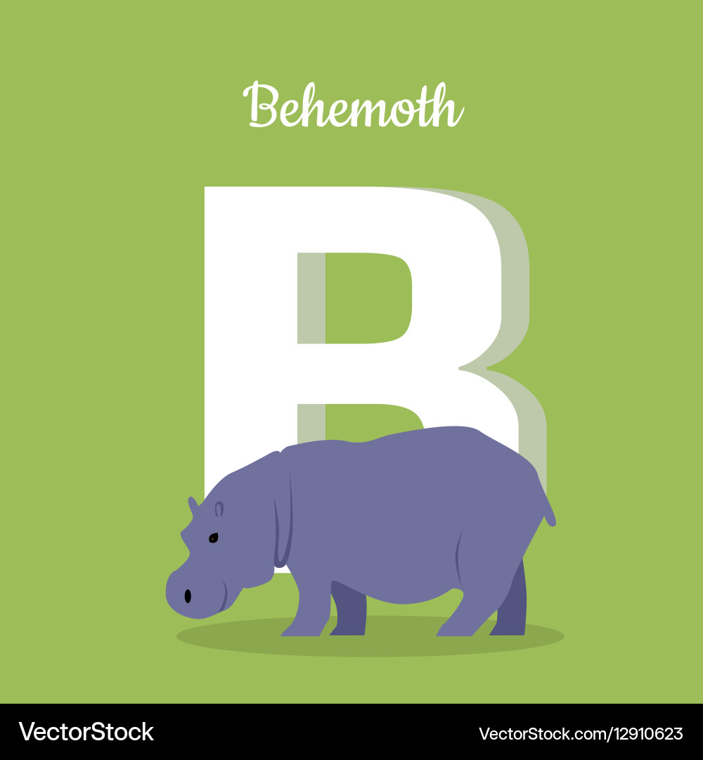 Animals alphabet letter - b Royalty Free Vector Image