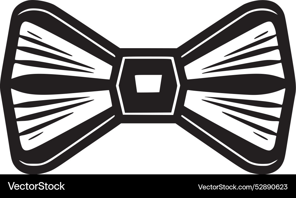 Bow - black and white isolated icon Royalty Free Vector