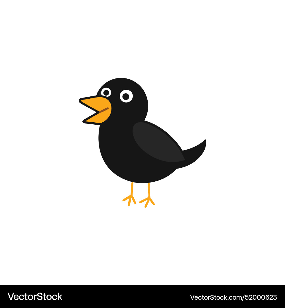 Chough bird speaks icon Royalty Free Vector Image