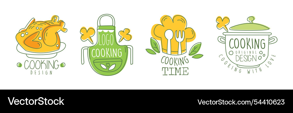Cooking logo and culinary label original design Vector Image