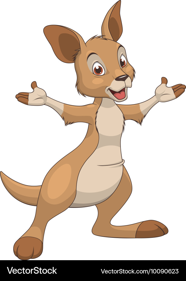 Cute baby kangaroo Royalty Free Vector Image - VectorStock