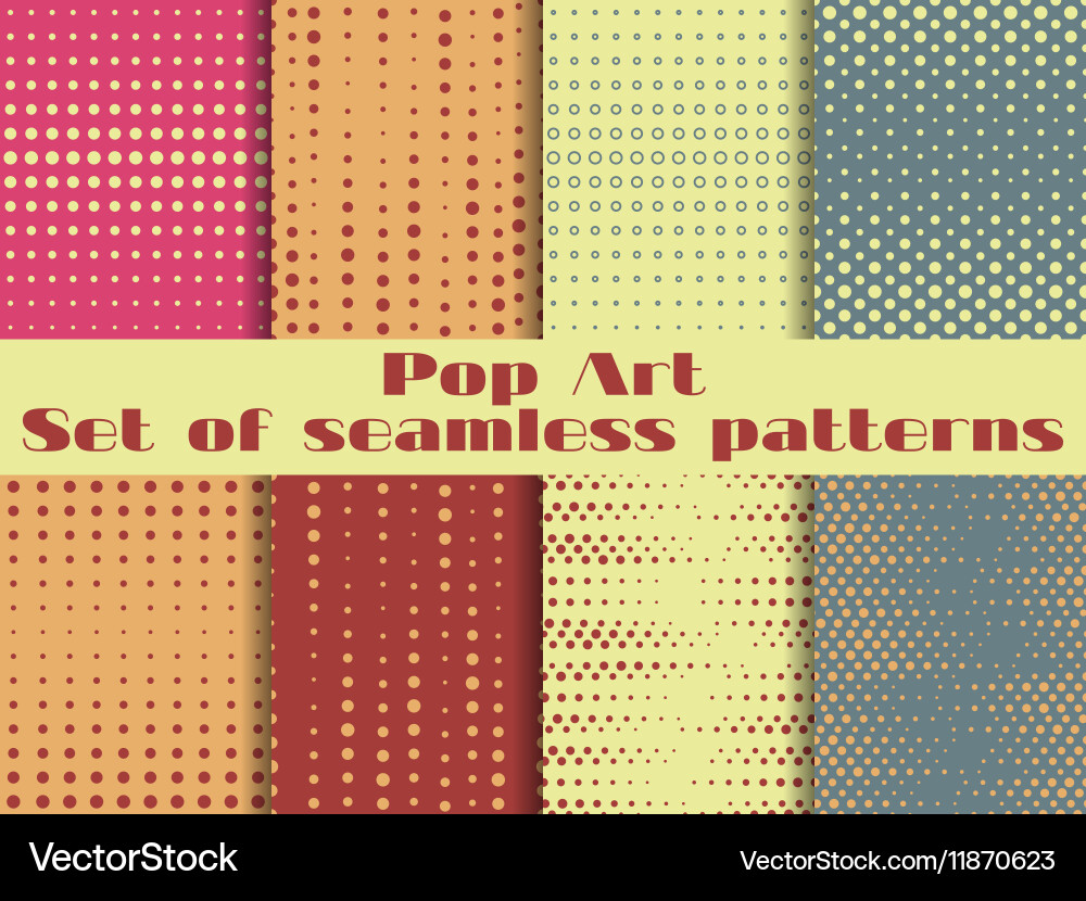 Dotted pop art seamless pattern Royalty Free Vector Image