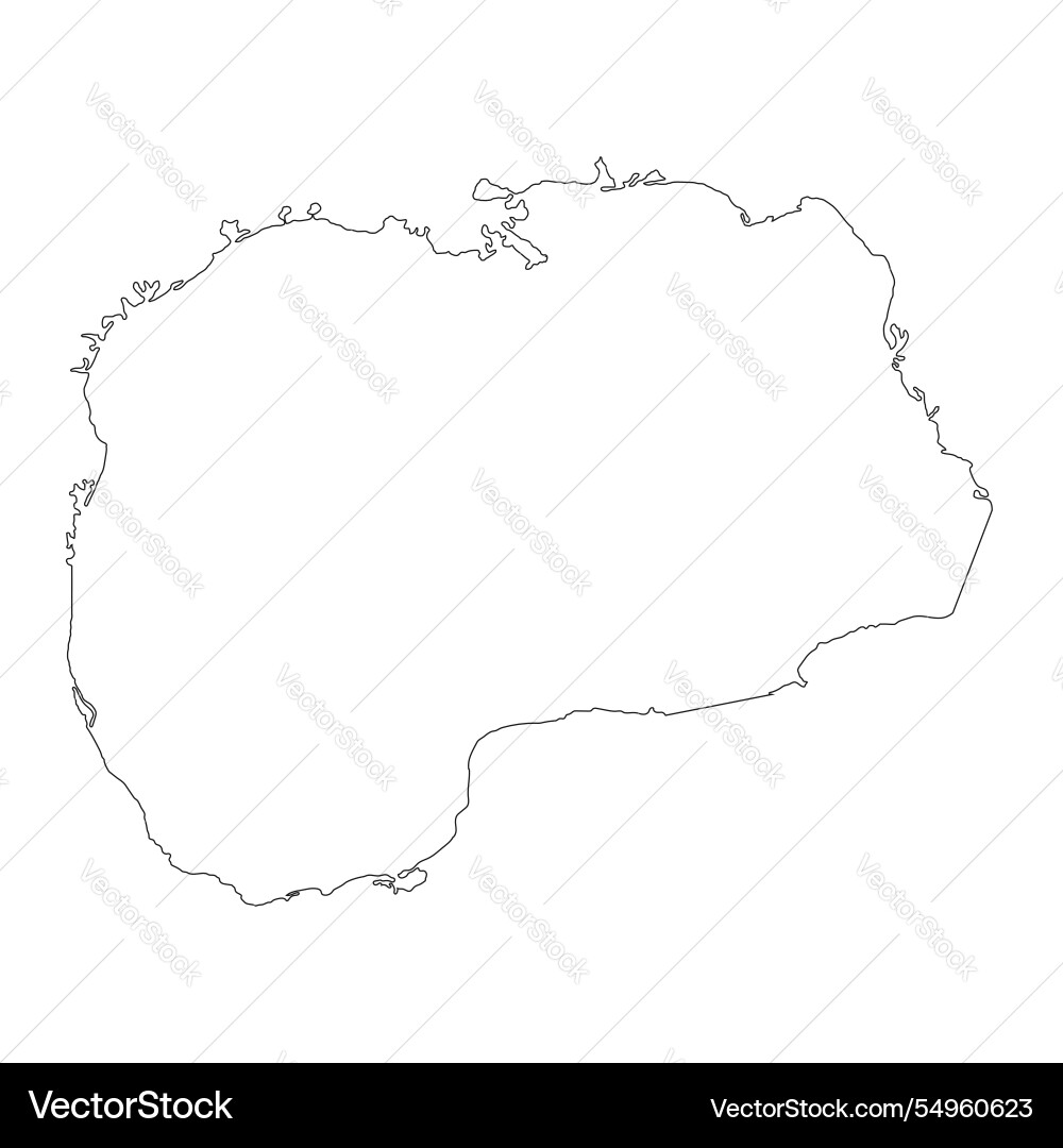 Gulf of mexico map simple on white background Vector Image