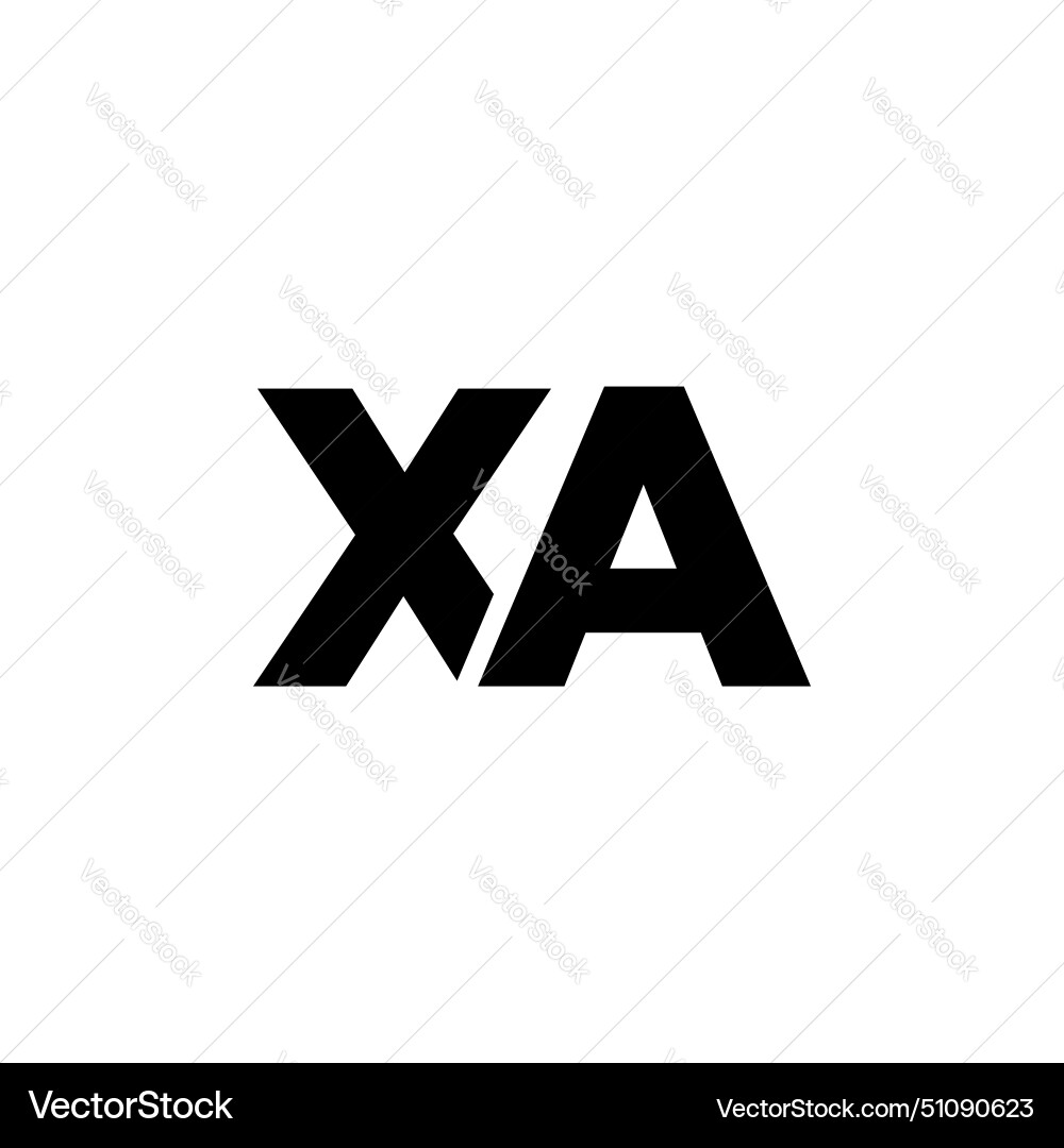 Letter x and a xa logo design template minimal Vector Image